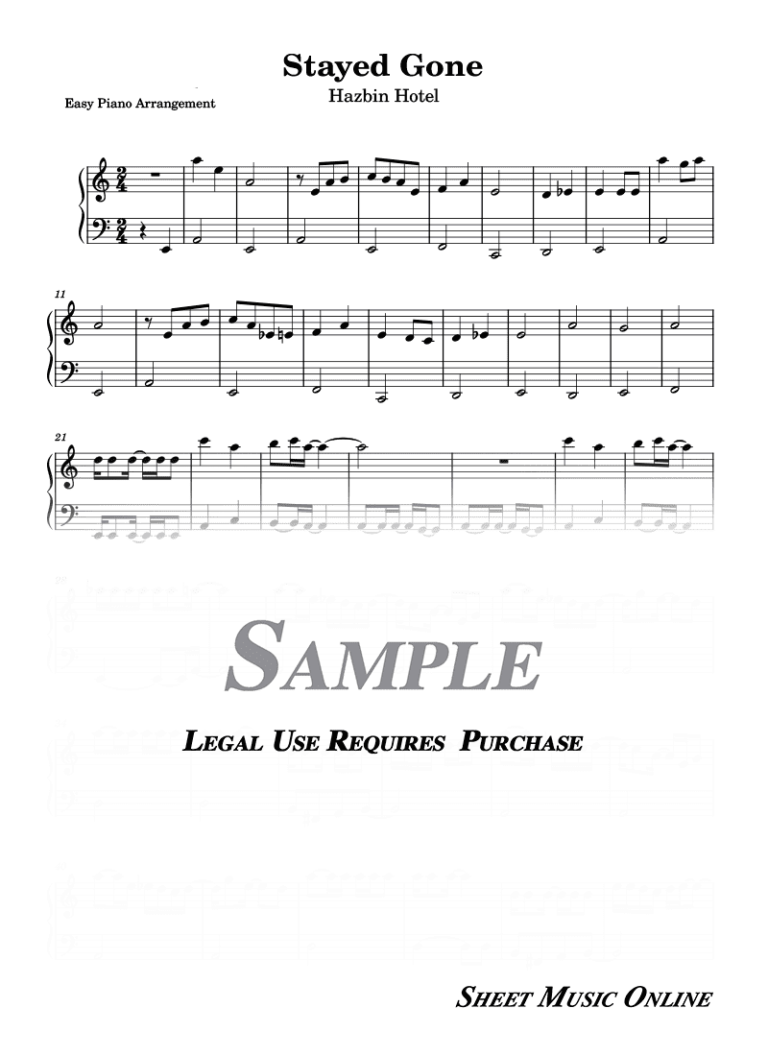 Hazbin Hotel: Stayed Gone (Alastor and Vox Battle Song) - Sheet Music ...