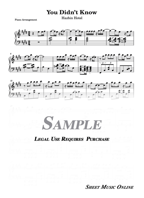 Hazbin Hotel – Hell’s Great Dad – Sheet Music Online Hazbin Hotel – Hell’s Great Dad – Sheet Music Online